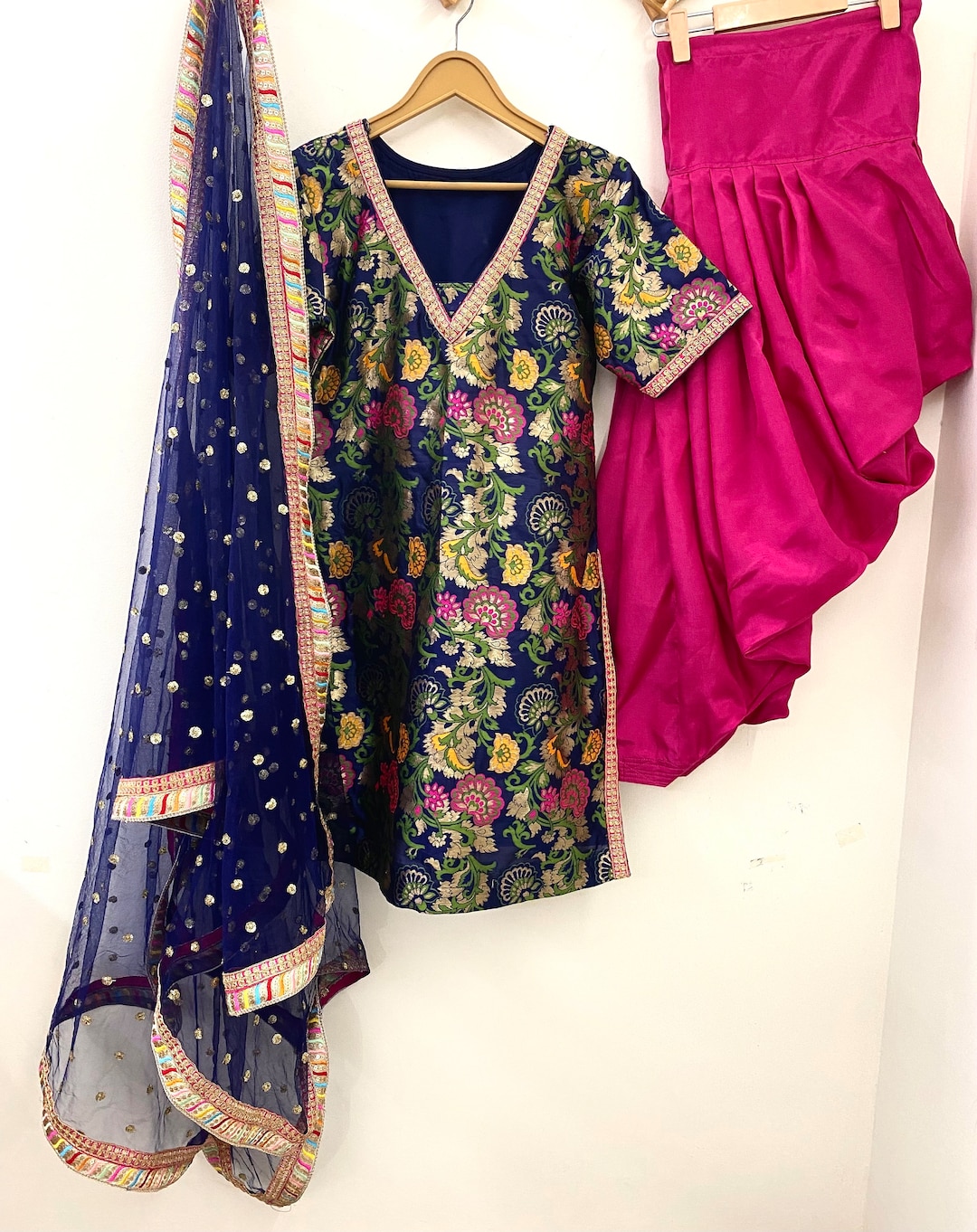 Handcrafted Banarasi Patiala Salwar Kameez Suit Set - Custom Fit for ...