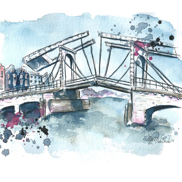 Amsterdam Painting Original Watercolor - Etsy