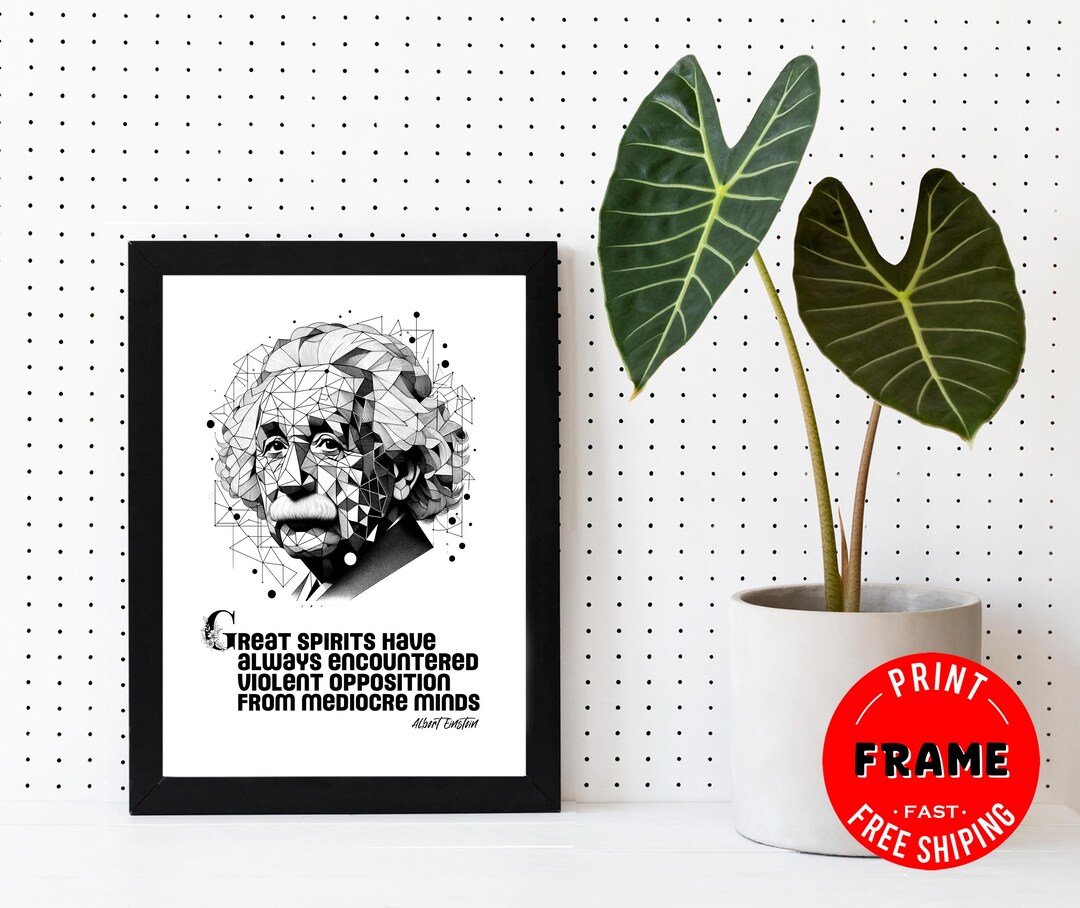 Albert Einstein Quote Framed Poster, Famous Quotes Poster, Famous ...