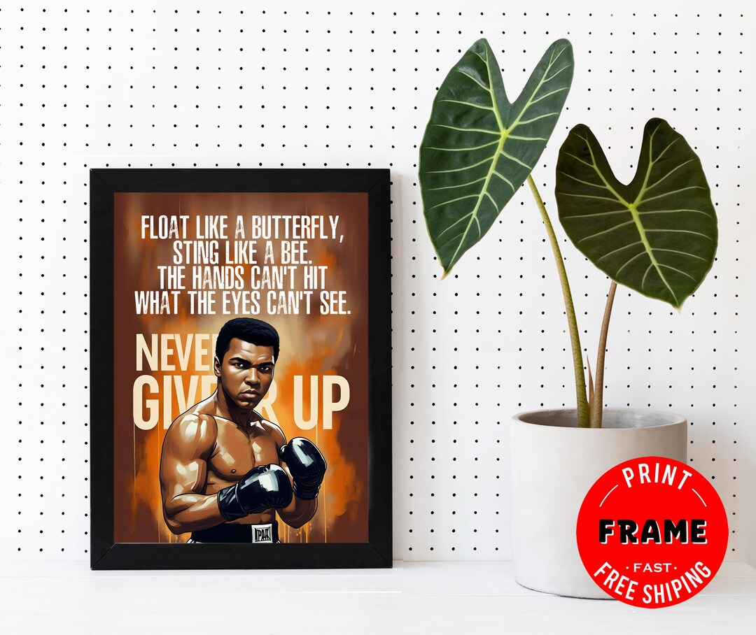 Muhammad Ali Poster, Framed Sports Quotes Poster, Famous Athlete Quote ...