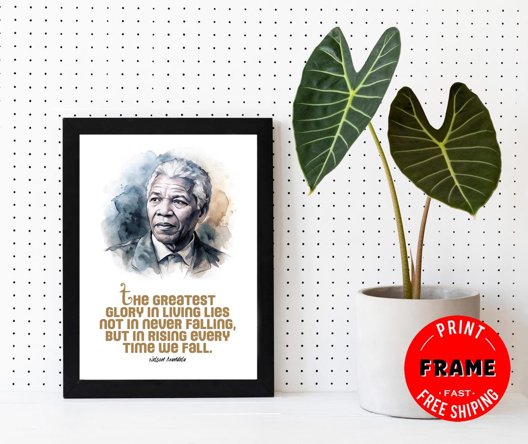 Nelson Mandela Quote Framed Poster, Famous Quotes Poster, Famous ...