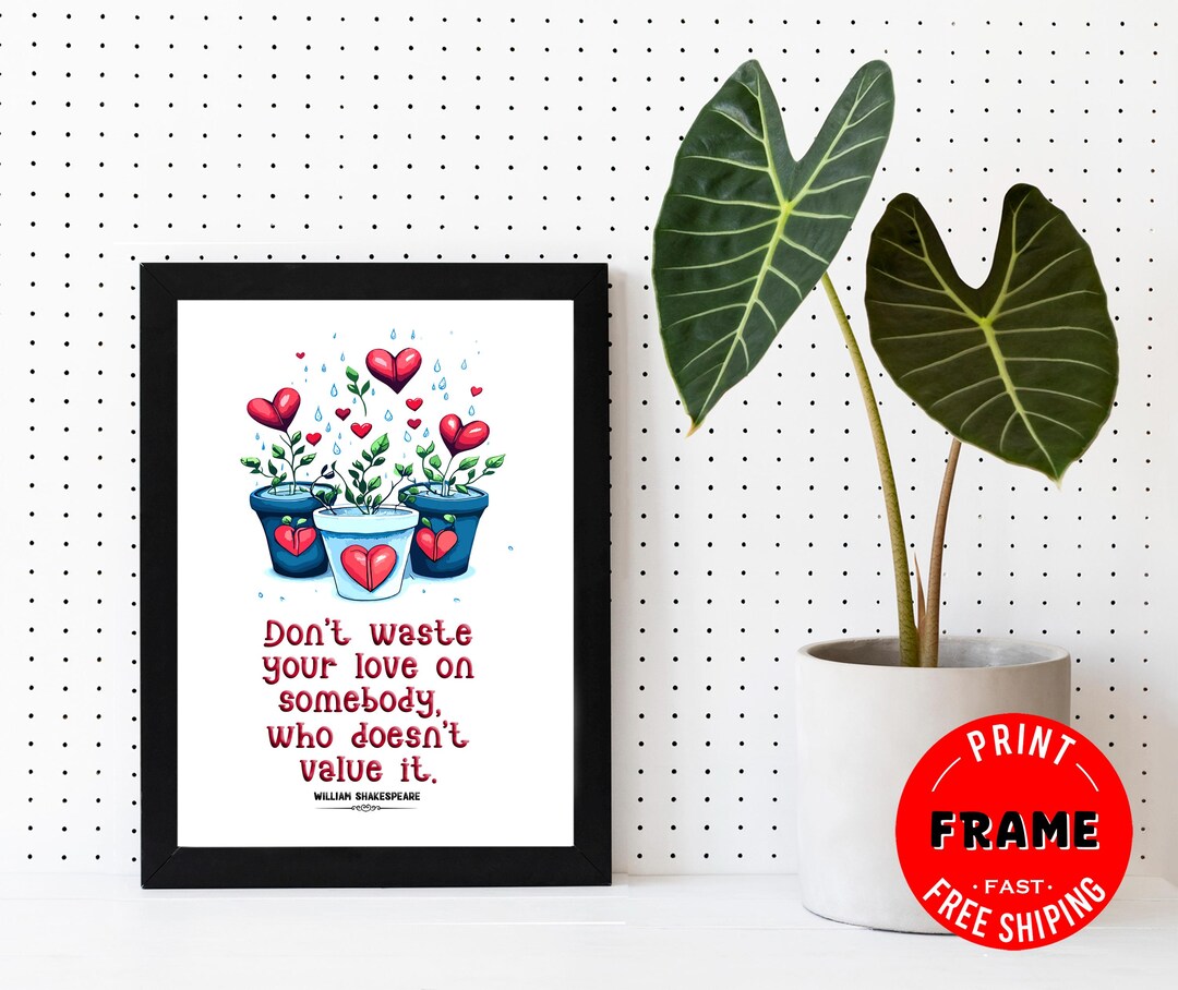 William Shakespeare Quote Framed Poster, Inspirational & Motivational ...