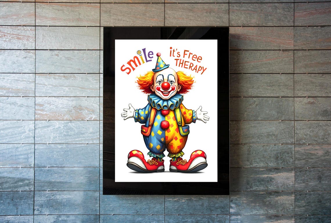 Smile It's Free Therapy, Framed Mental Health Wall Art, Mental Health ...