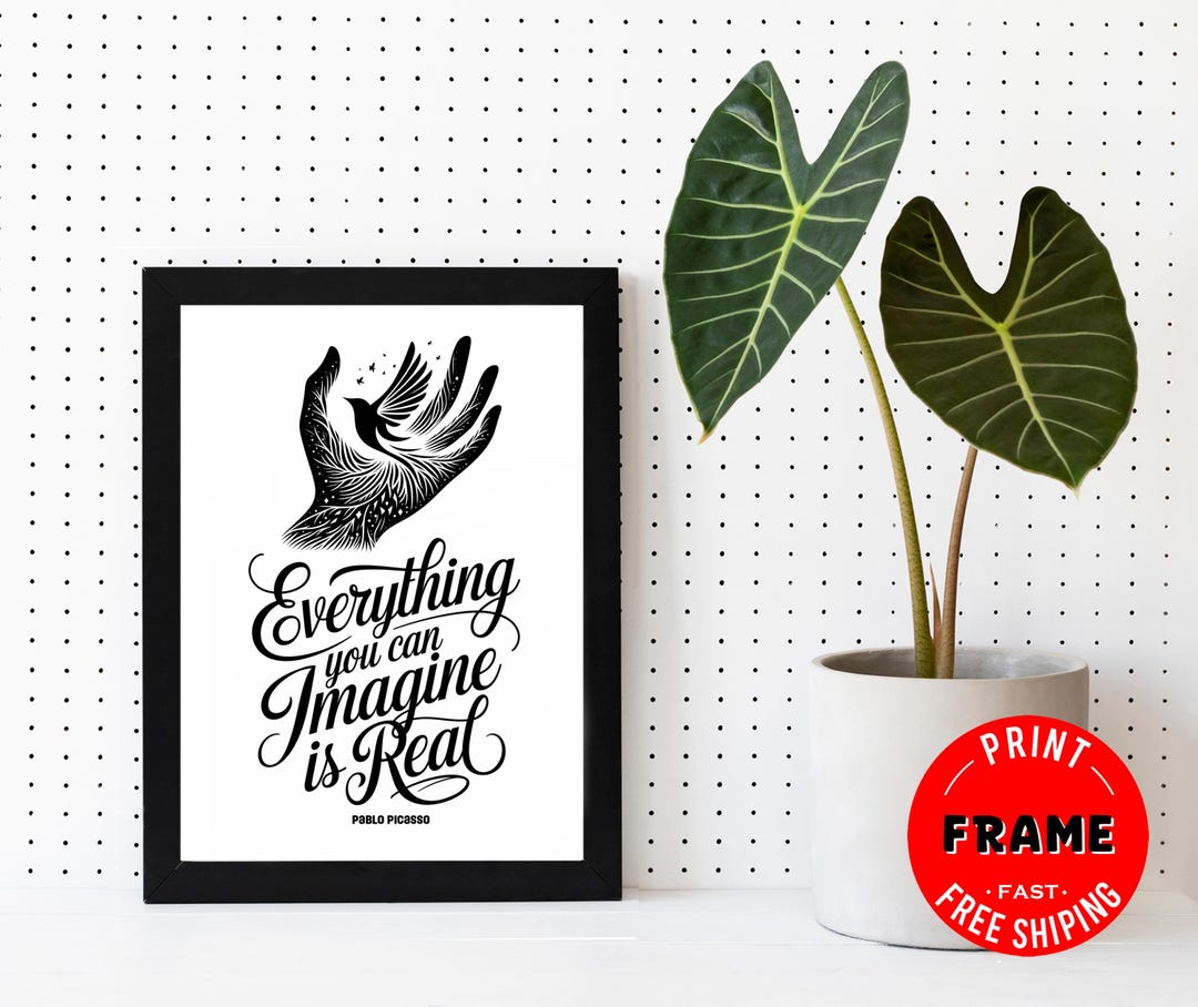 Pablo Picasso Quote Framed Poster, Inspirational & Motivational Quotes ...