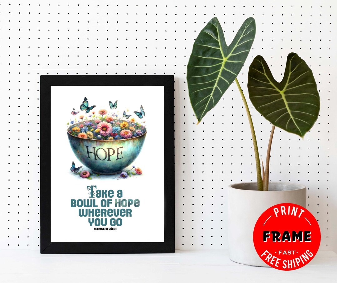 Take A Bowl of Hope, Framed Mental Health Wall Art, Mental Health ...