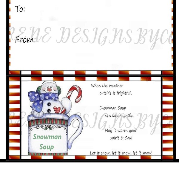 Snowman Soup - Etsy
