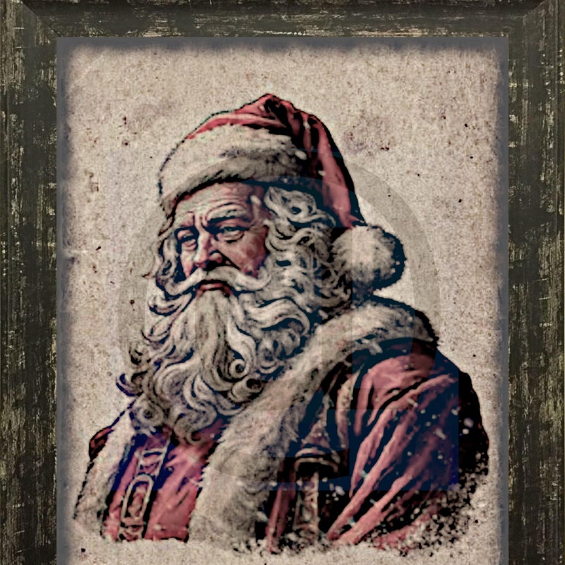Primitive Santa Ornament - Etsy