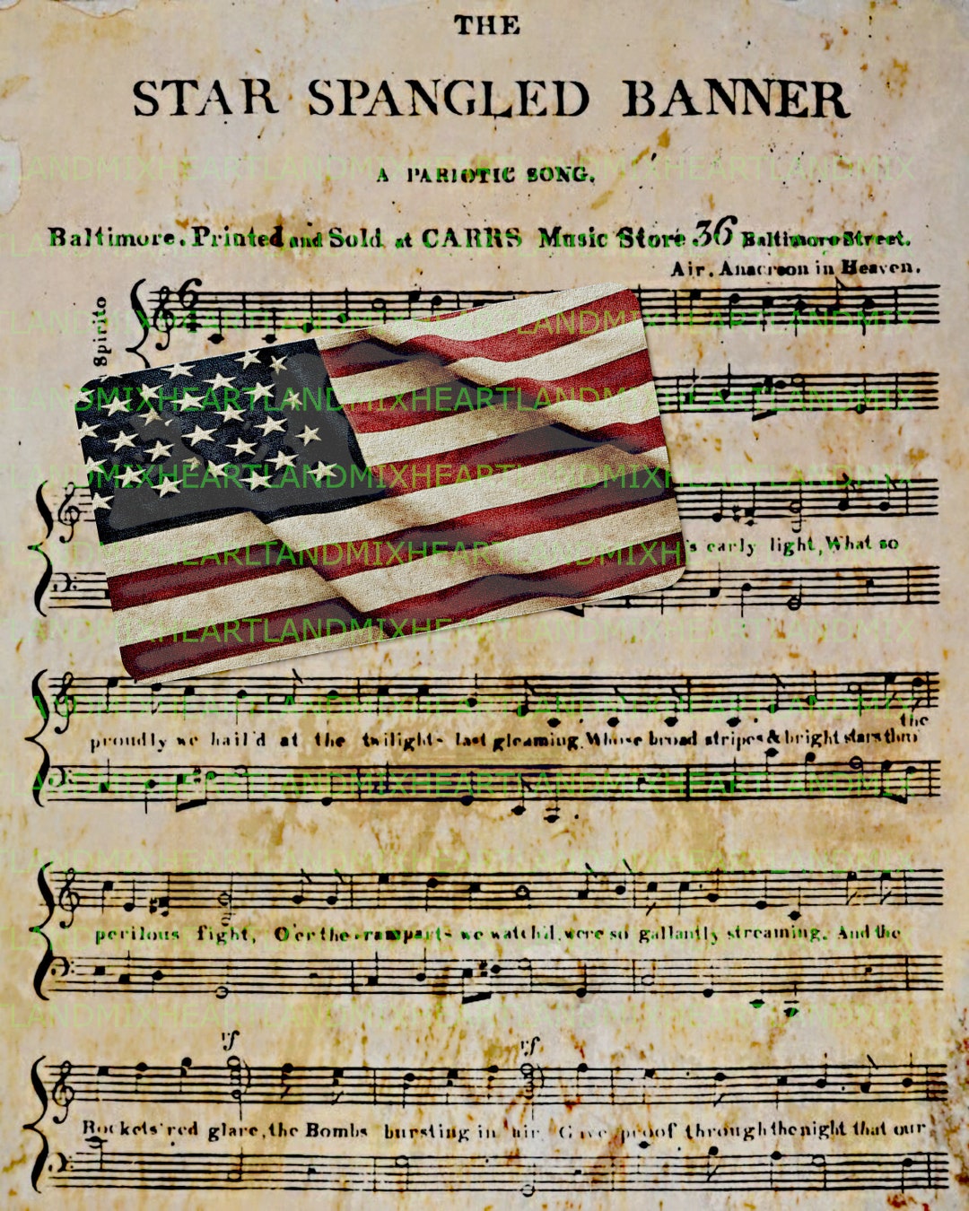 Star Spangled Banner Americana Labels/ Logo Tag for Pillows Hang Tag ...