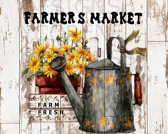 Primitive Farmers Market Print Wall Art Gift Tags Labels | Etsy