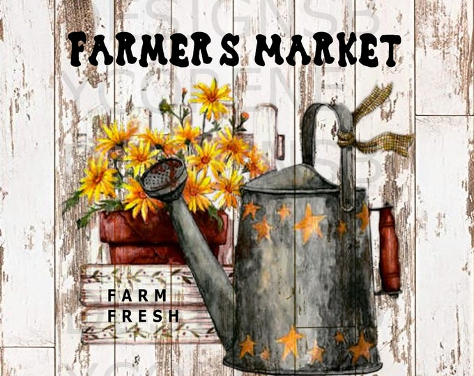 Primitive Farmers Market Print Wall Art, Gift Tags, Labels, Scrap ...