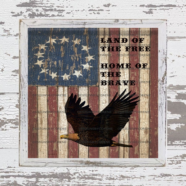 Rustic Americana Art - Etsy
