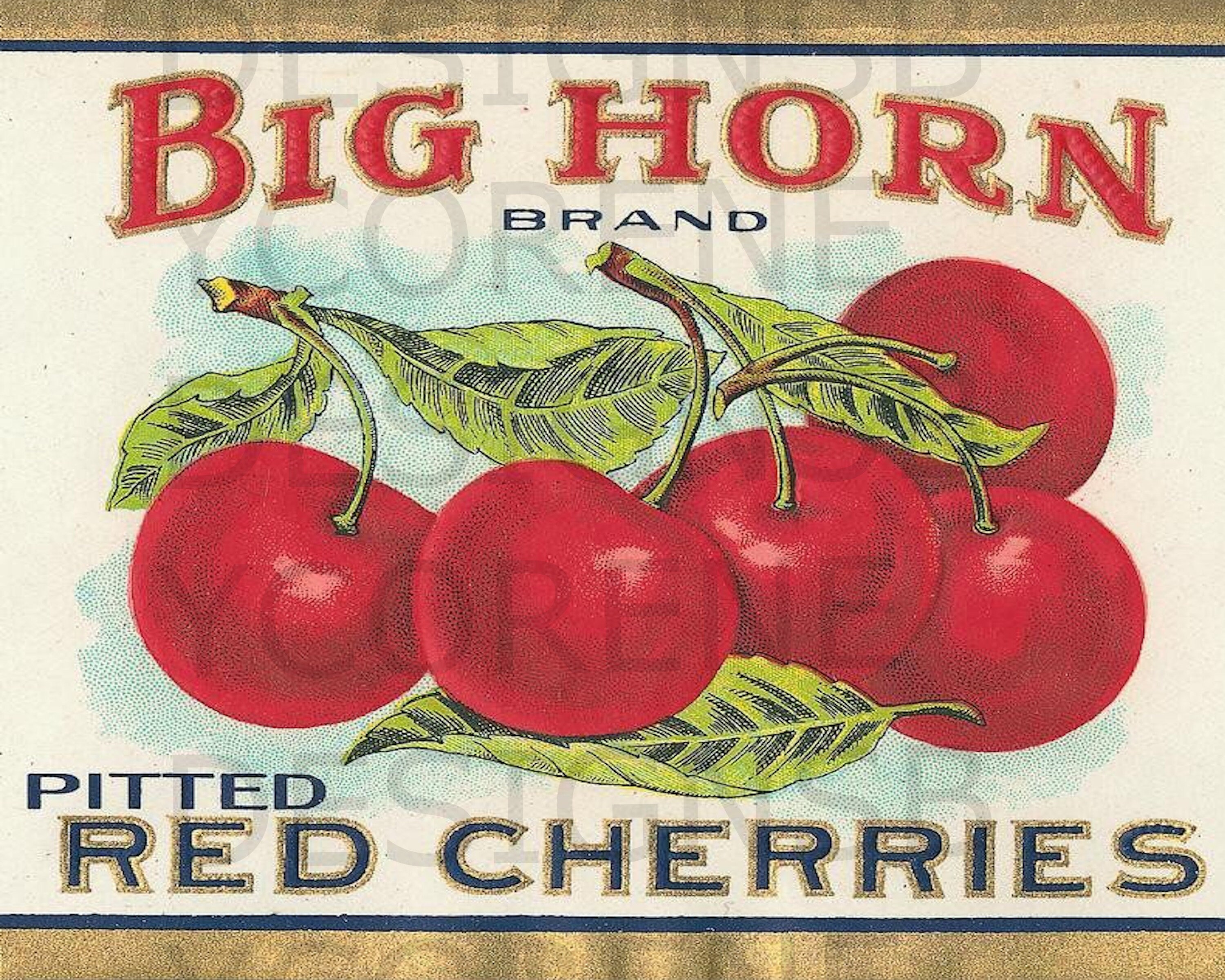 Vintage Cherry Canister Pantry Labels Instant Download Digital ...