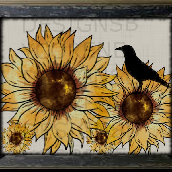 Primitive Sunflowers - Etsy