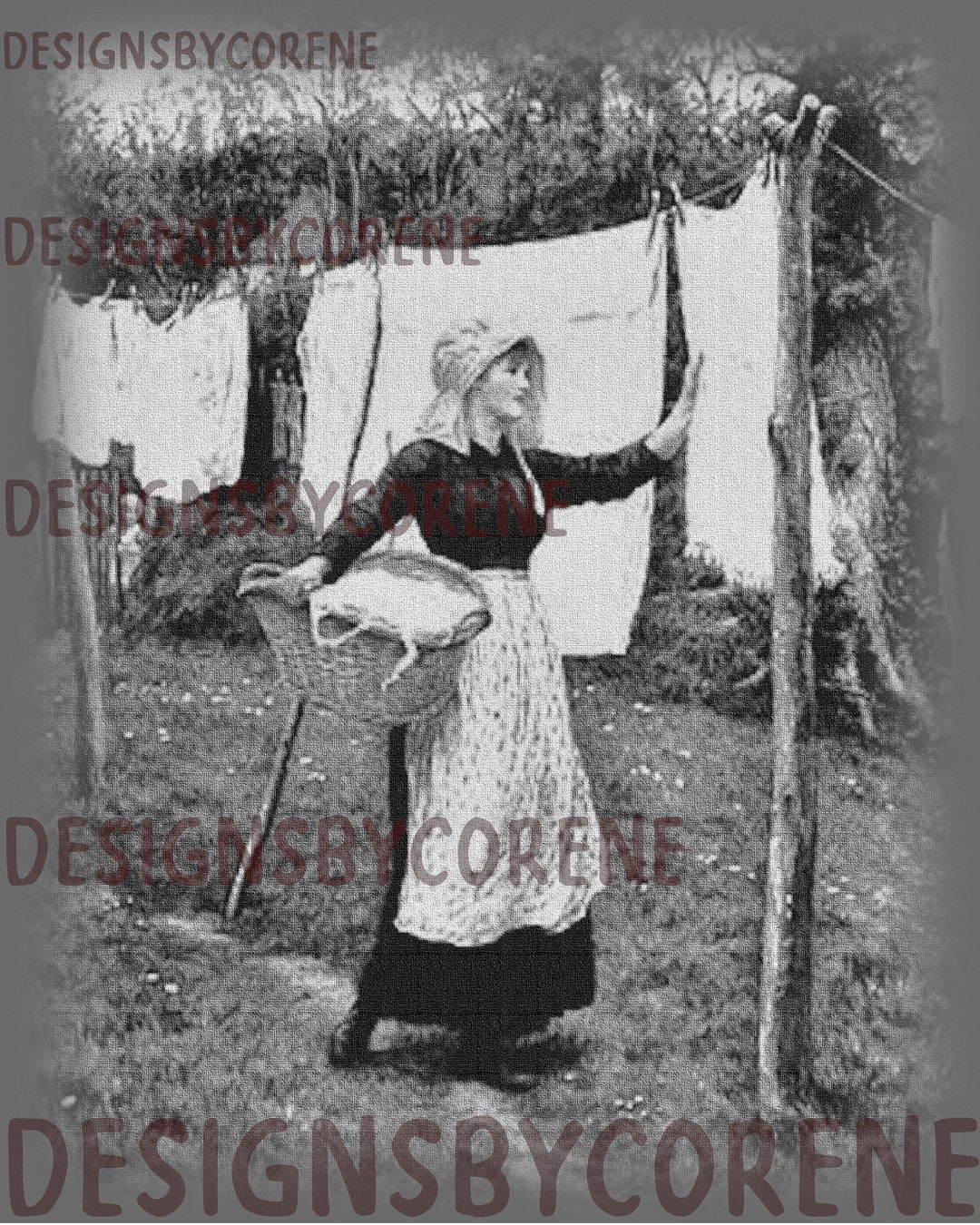 Primitive Vintage Wash Day Laundry Label Digital Image Feed Sack Logo ...