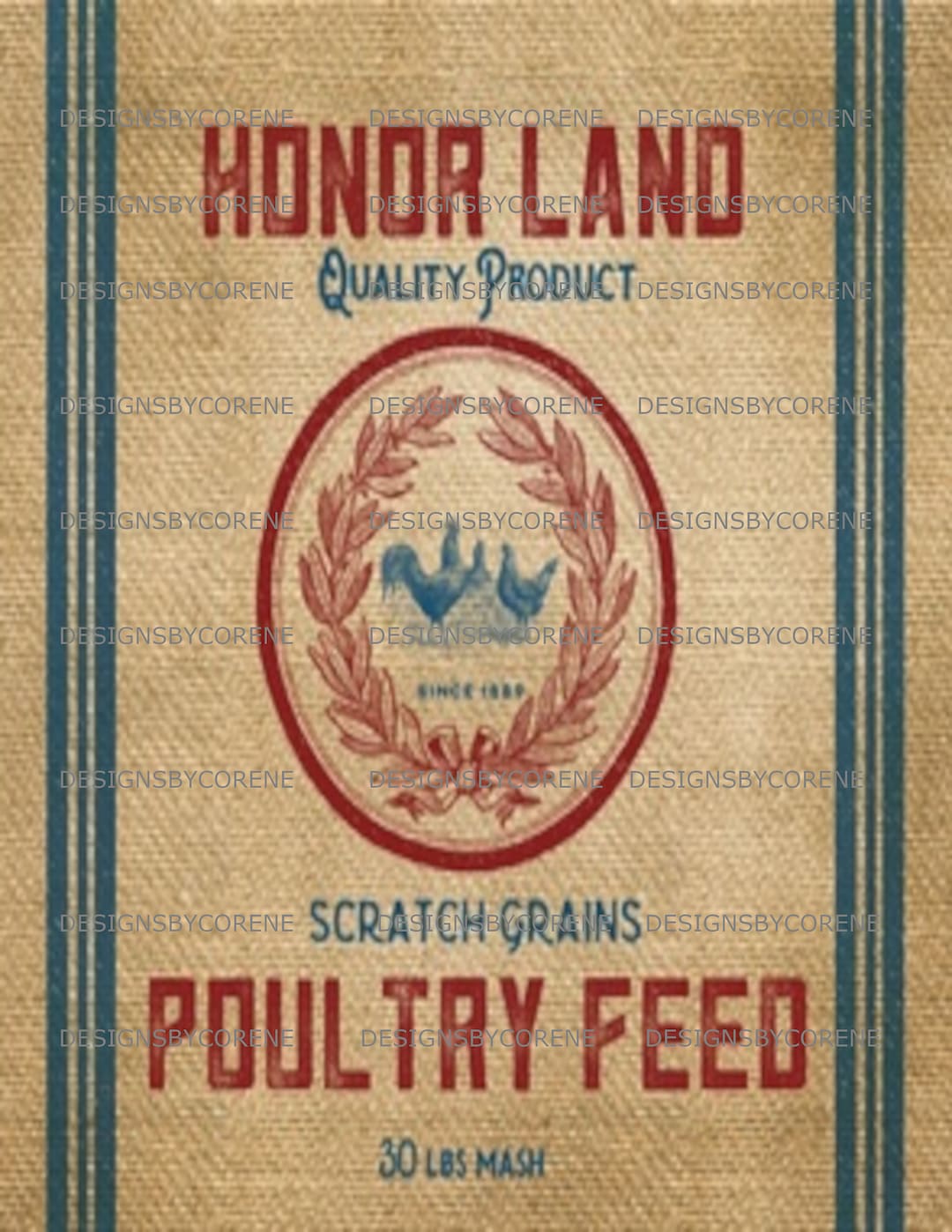 Vintage Feed Sack Digital Download Printable for Cards/tags/wall Art ...