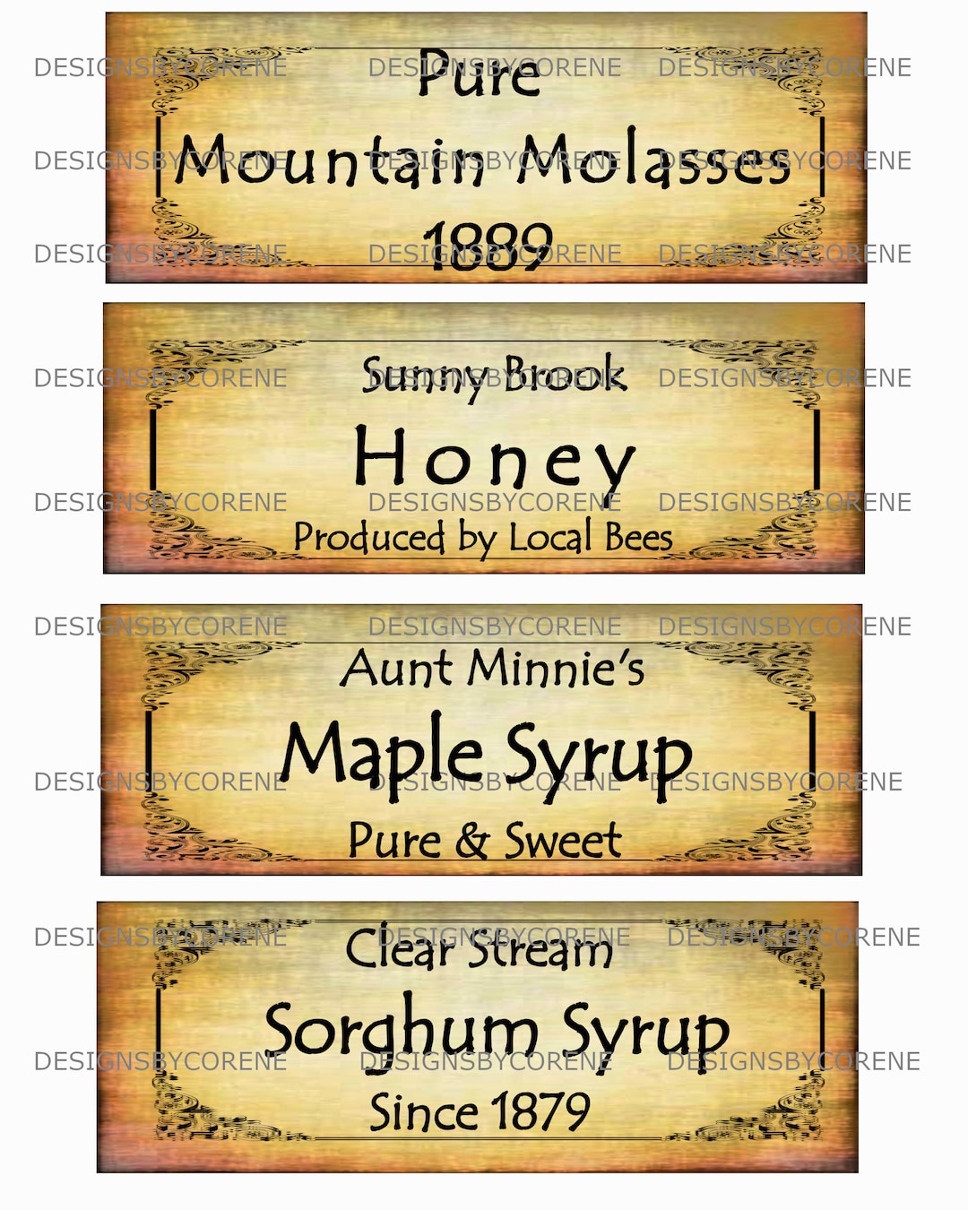Vintage Primitive Sweet Digital Pantry Labels Many Uses Candles, Sewing ...