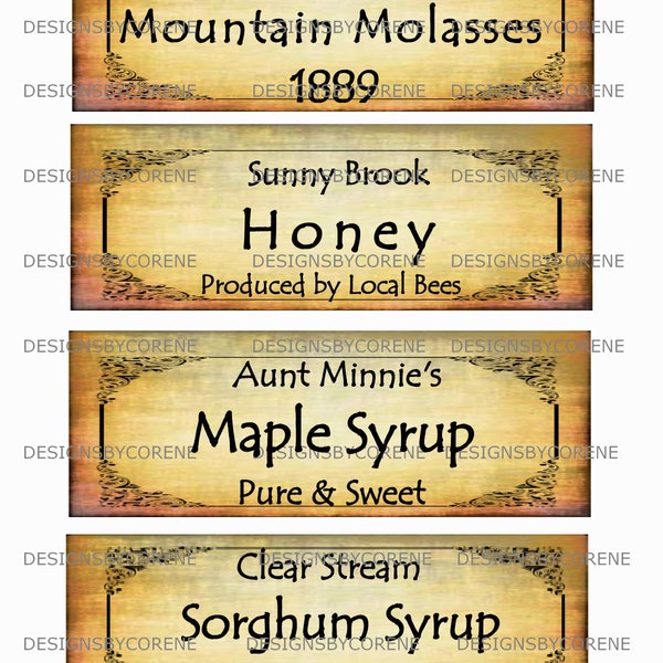 Primitive Labels - Etsy