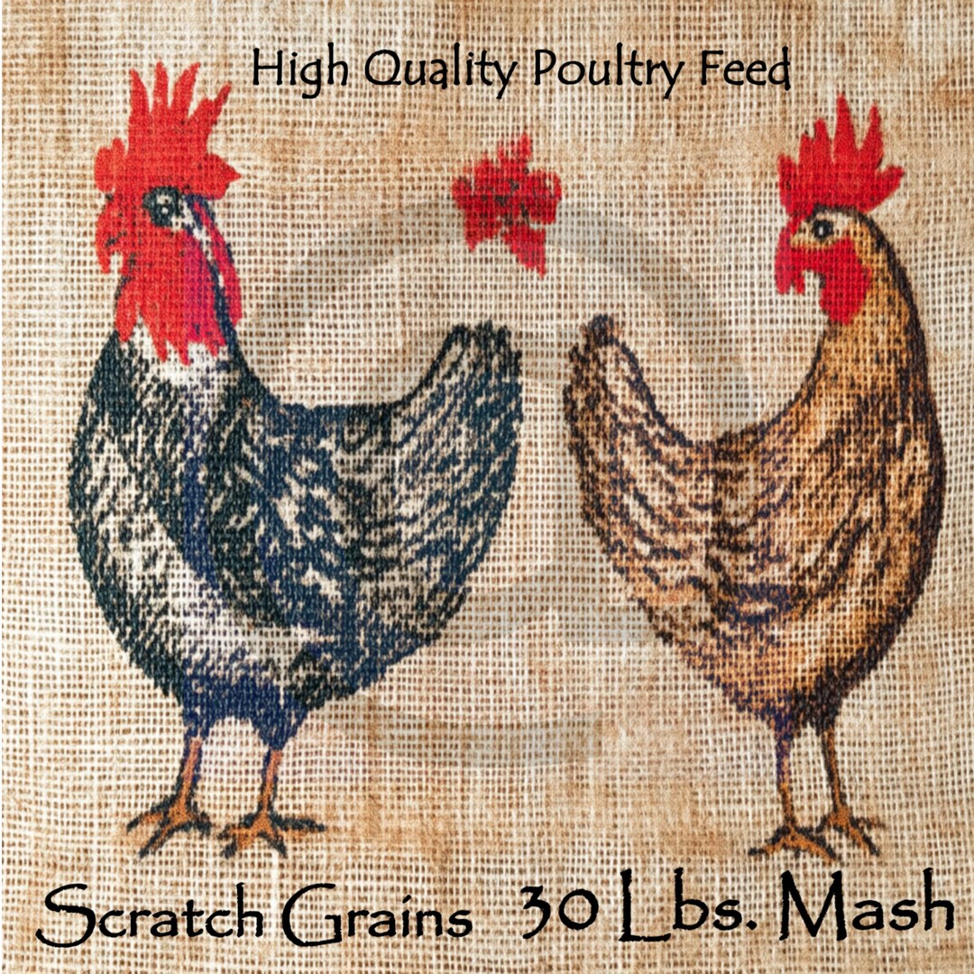 Bundle Set of Four Farmhouse Poultry/chicken FEED Sack Designs Digital ...