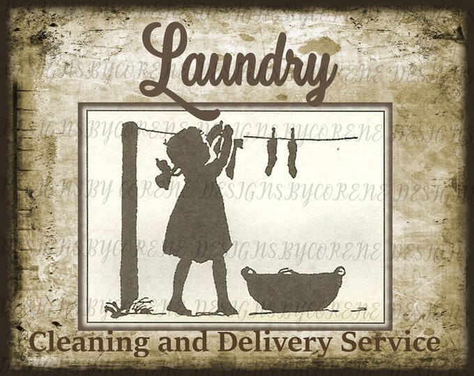 Primitive Laundry Room Farmhouse Decor Logo/labels/tags/wall - Etsy