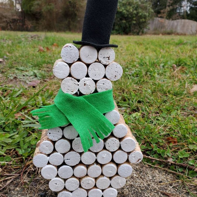 Cork Snowman - Etsy