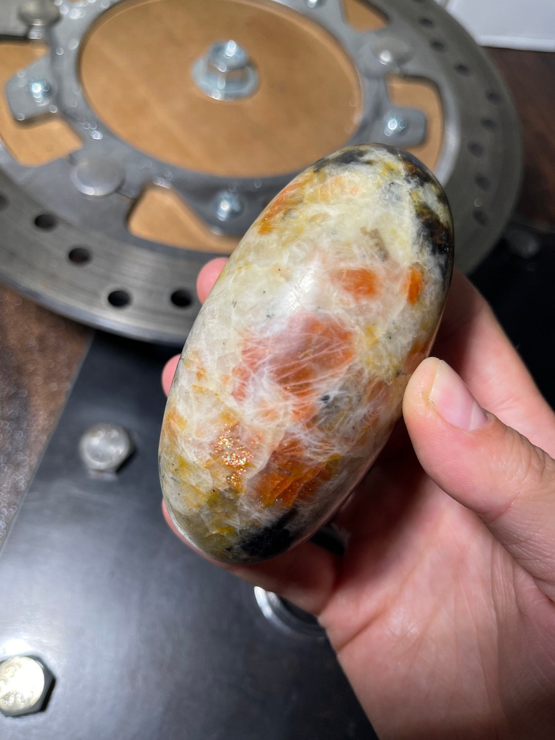 Sunstone With Iolite Inclusion Shiva Lingam Carving - Etsy