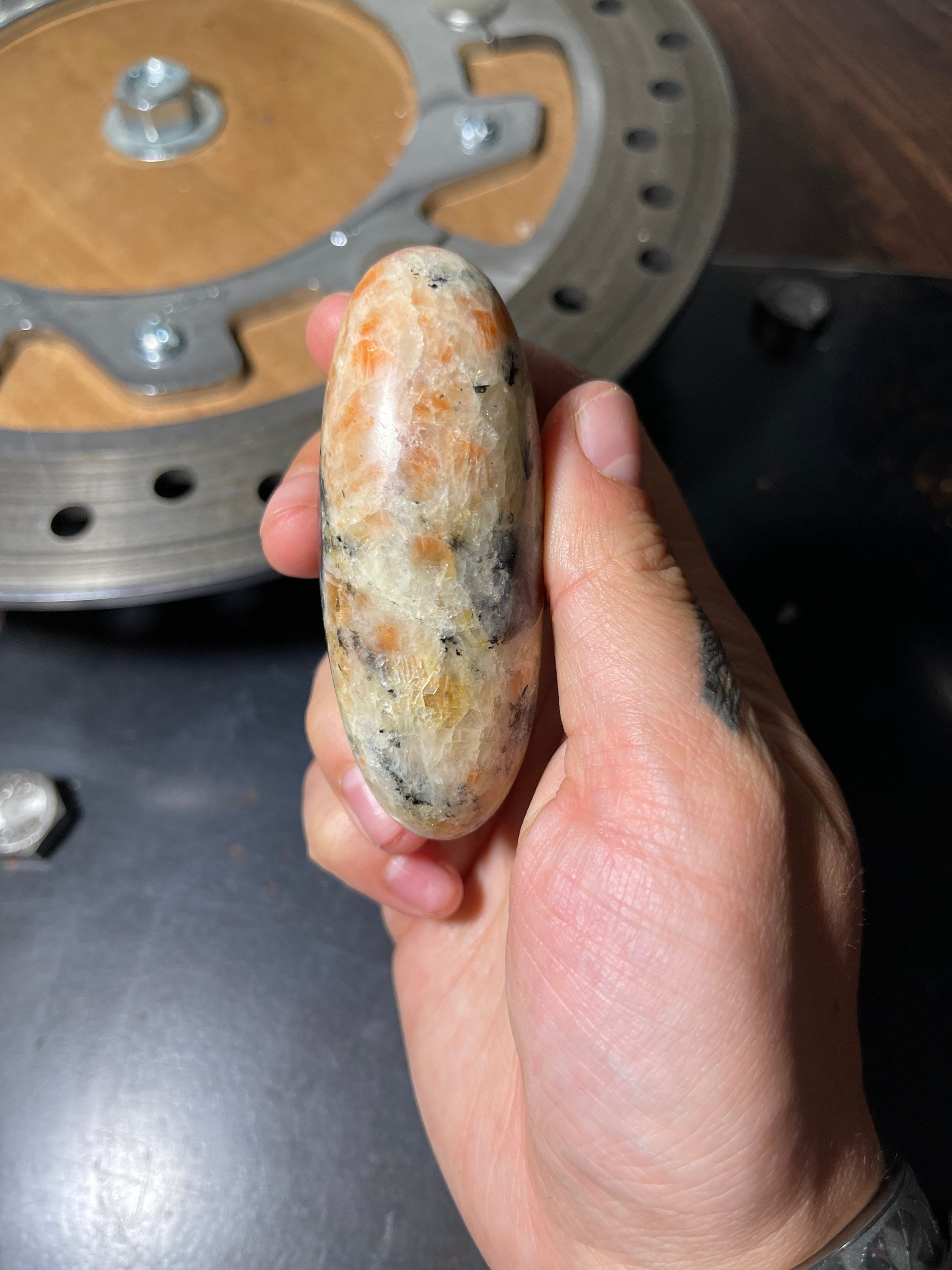 Sunstone With Iolite Inclusion Shiva Lingam Carving - Etsy