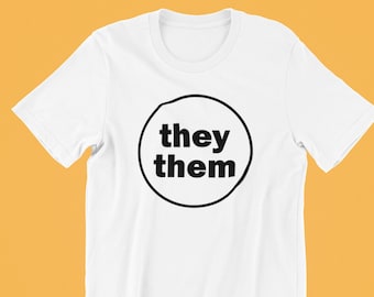THEY/THEM T-shirt - Etsy
