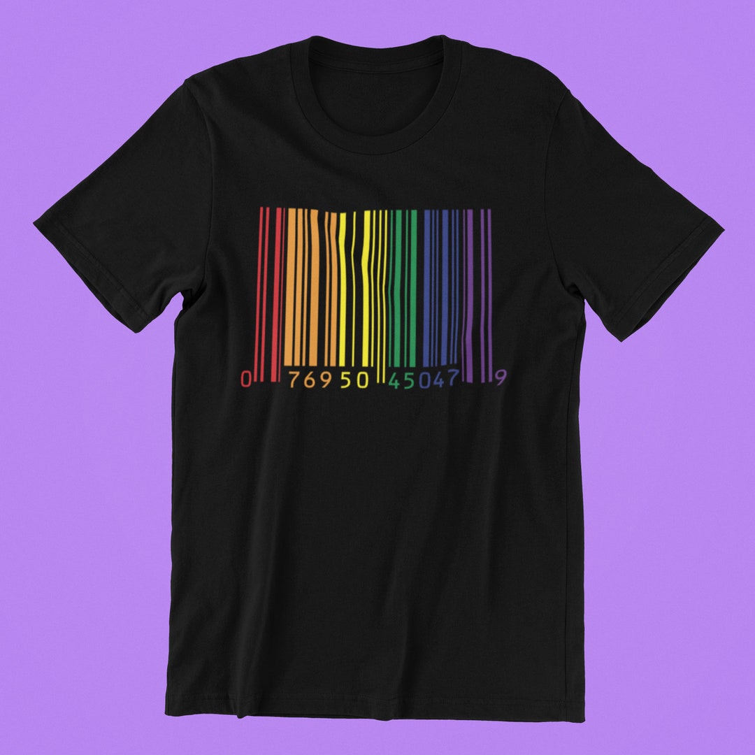 Rainbow Barcode Gay Pride Shirt , Gay Pride Shirts , Cute Shirt for ...