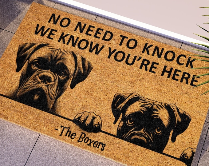 The German Shepherds Door Mat, We Know You ARE Here Dogs Door Mats ...
