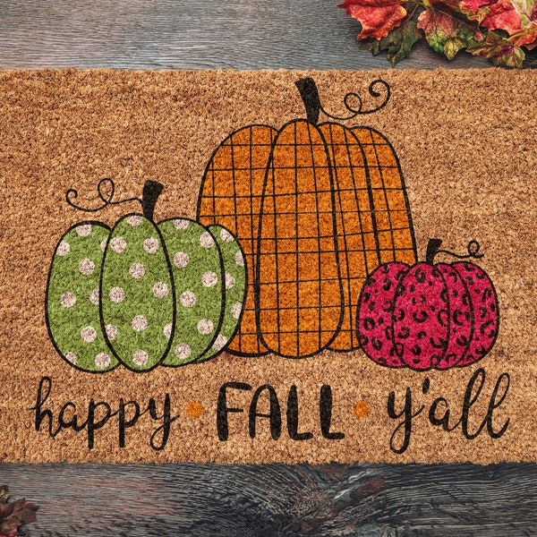 Happy Fall Outdoor Mats - Etsy