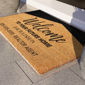 Personalized Realtor Custom Open House Doormat Realtor Doormat Business ...