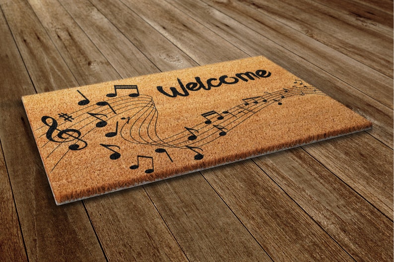 Music Notes Door Mat, Music Welcome Door Mat, Funny Doormat, Welcome ...