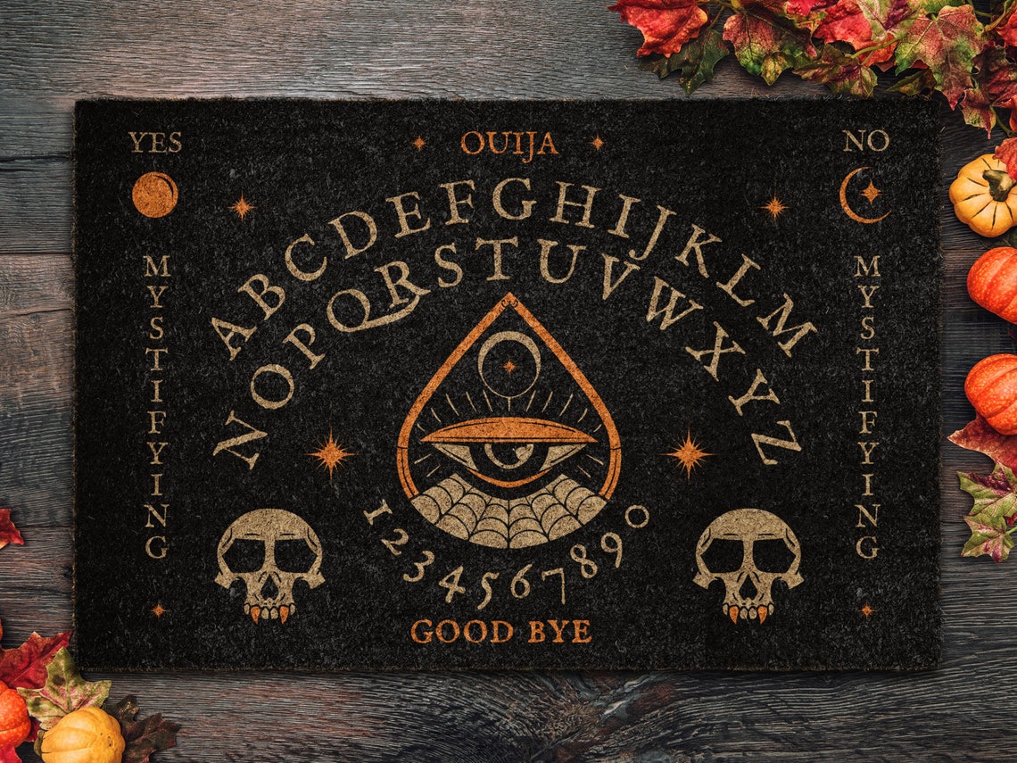 Halloween Skeleton Ouija Board Coir Door Mat Welcome - Etsy