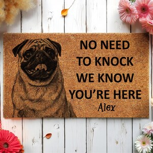 Personalized Doormat From Your Photo, No Need to Knock Boxer Doormats ...