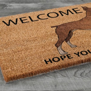 Welcome Hope You Like Boxer Doormat, Welcome Boxers Door Mat, Boxer ...