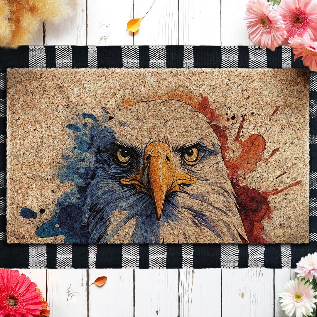 USA Flag Door Mat, 4th of July Door Mats, Patriotic Doormat, USA Flag ...