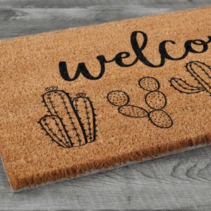 Welcome Cactus Mat, Welcome Cactus Coir Doormats, Cactus Doormats ...