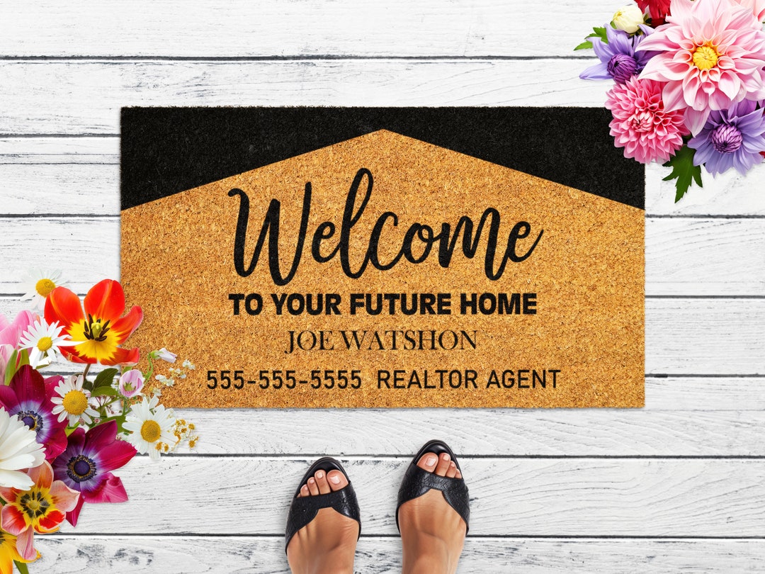 Personalized Realtor Custom Open House Doormat Realtor Doormat Business ...
