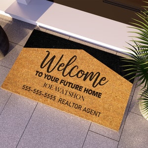 Personalized Realtor Custom Open House Doormat Realtor Doormat Business ...