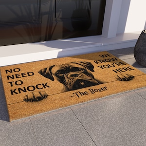 Boxer Doormat, the Boxers Door Mat, No Need to Knock Boxer Doormats ...