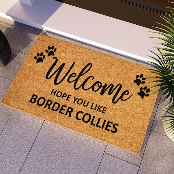 Border Collies Door Mats - Etsy