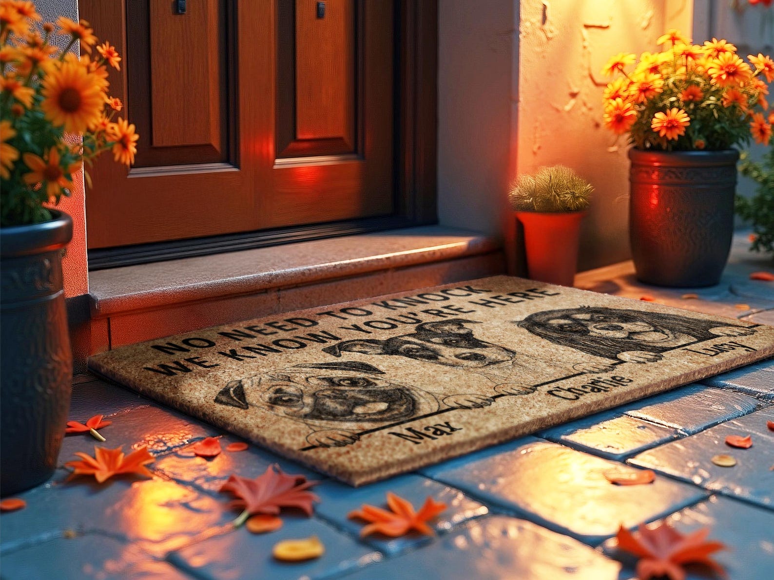 Personalized Doormat From Your Photo, No Need to Knock Boxer Doormats ...