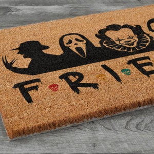 Best Friends Halloween Team Coir Door Mat, Welcome Horror Characters ...