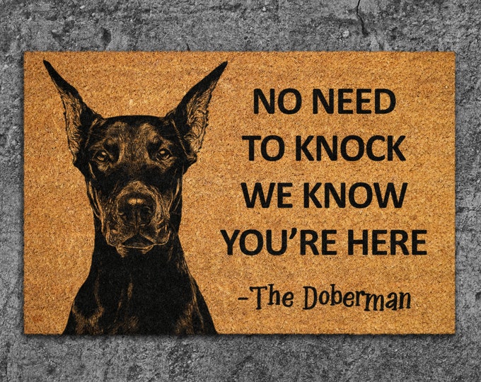 The German Shepherds Door Mat, We Know You ARE Here Dogs Door Mats ...