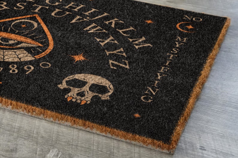 Halloween Skeleton Ouija Board Coir Door Mat Welcome - Etsy
