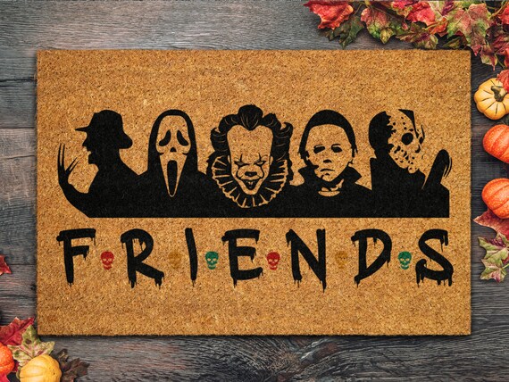 Best Friends Halloween Team Coir Door Mat Welcome Horror - Etsy