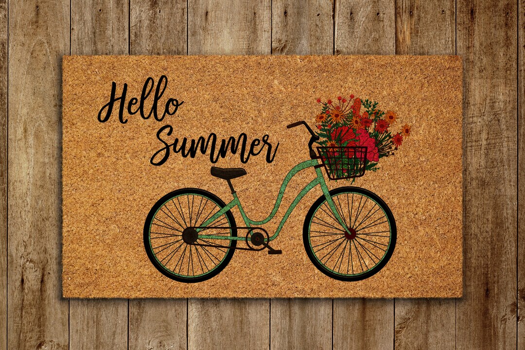 Hello Summer Door Mat, Hello Summer Welcome Coir Door Mats, Funny ...