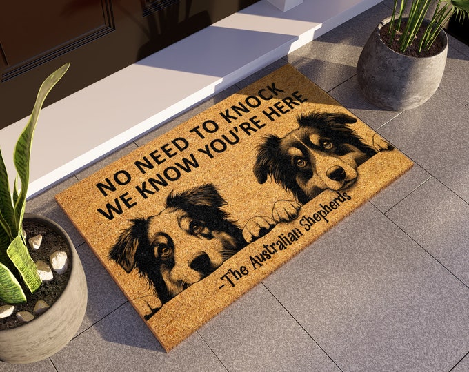 The German Shepherds Door Mat, We Know You ARE Here Dogs Door Mats ...