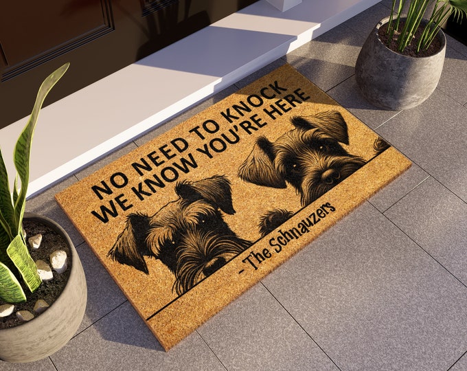 The German Shepherds Door Mat, We Know You ARE Here Dogs Door Mats ...