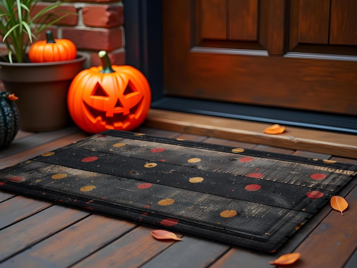 Halloween Ghost Mat, Candy Mat, Welcome Halloween Mat Halloween Decor ...